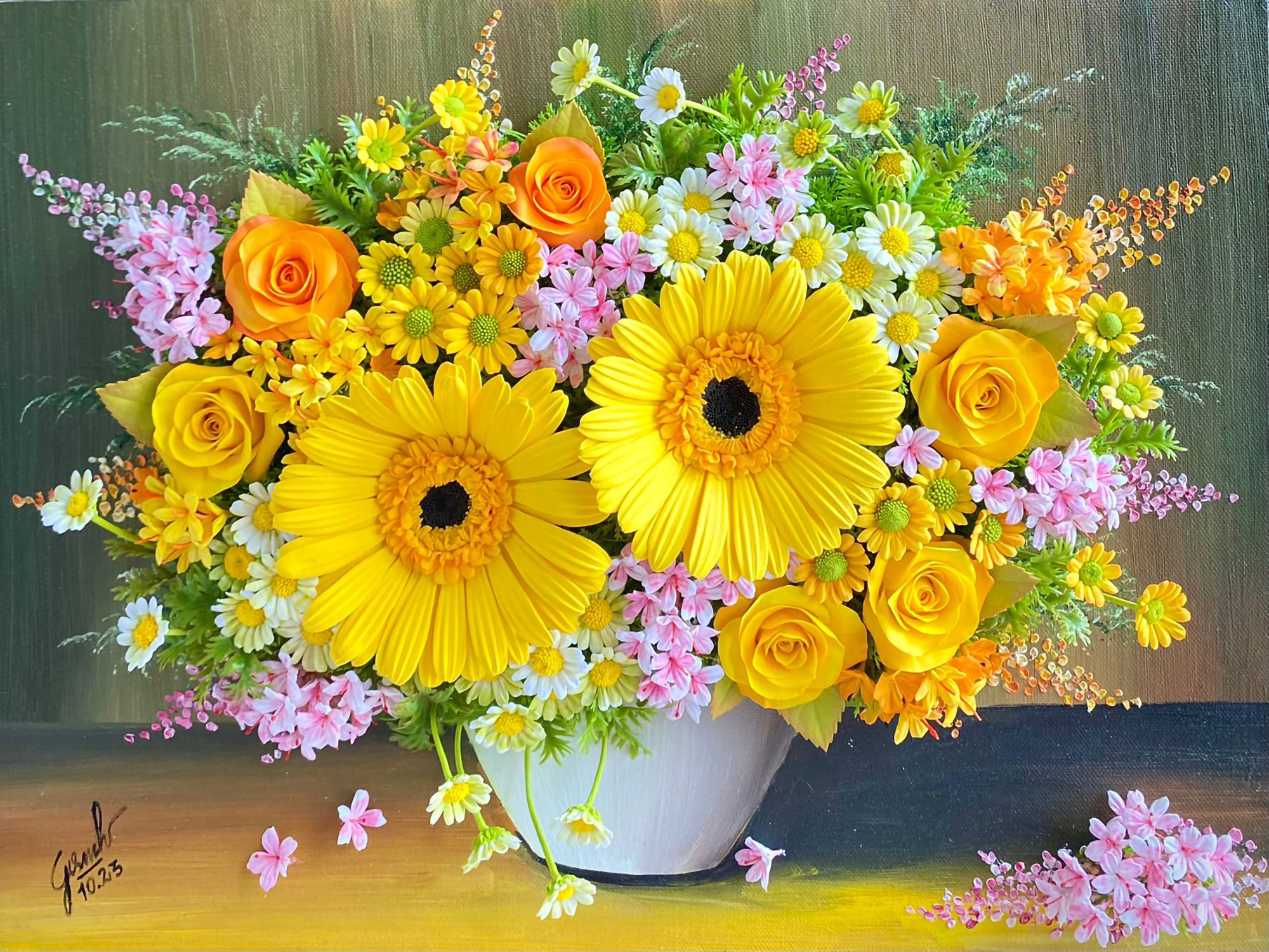 Tìm thấy cuộc đời trong những bông hoa bằng đất sét