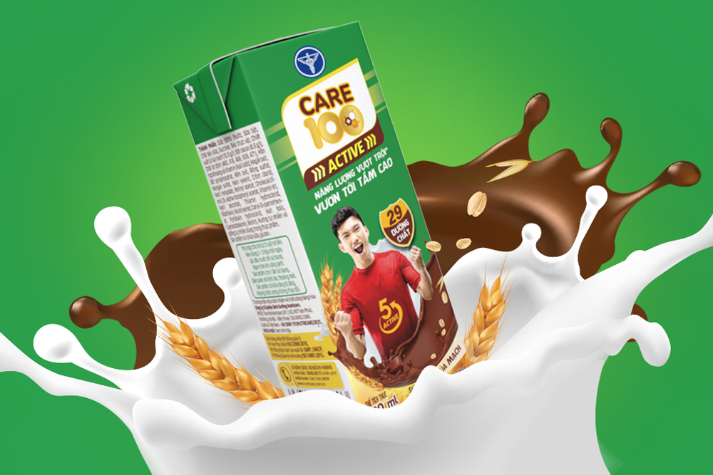 Care 100 Active - Sữa cacao lúa mạch sở hữu hệ chất ‘5 Active’