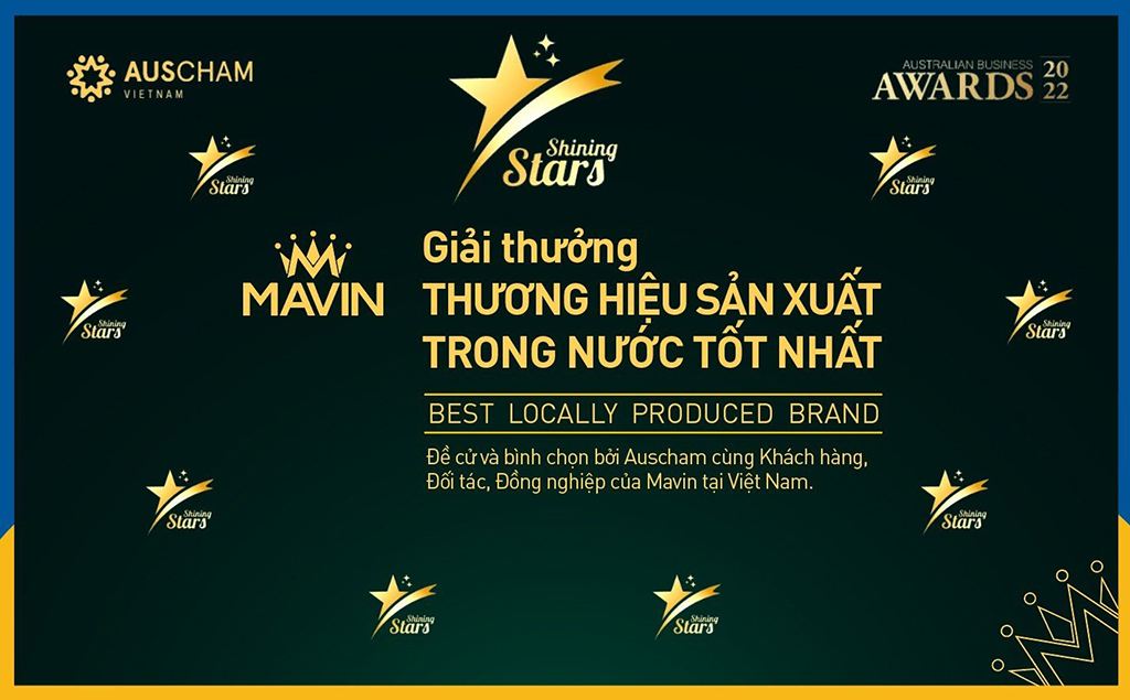Mavin tiếp tục là Thương hiệu sản xuất trong nước tốt nhất của Auscham Việt Nam