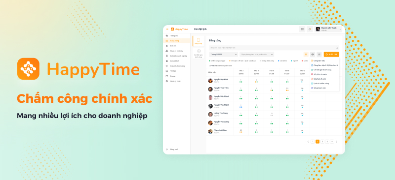 HappyTime.vn - Giải pháp quản lý thời gian và chấm công tinh gọn