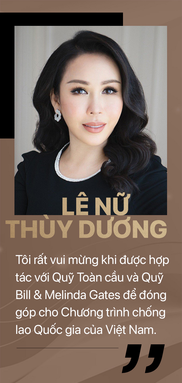 Bà Lê Nữ Thùy Dương - Phó Chủ tịch Tập đoàn KN hỗ trợ 3 triệu USD cho chương trình Phòng chống ...