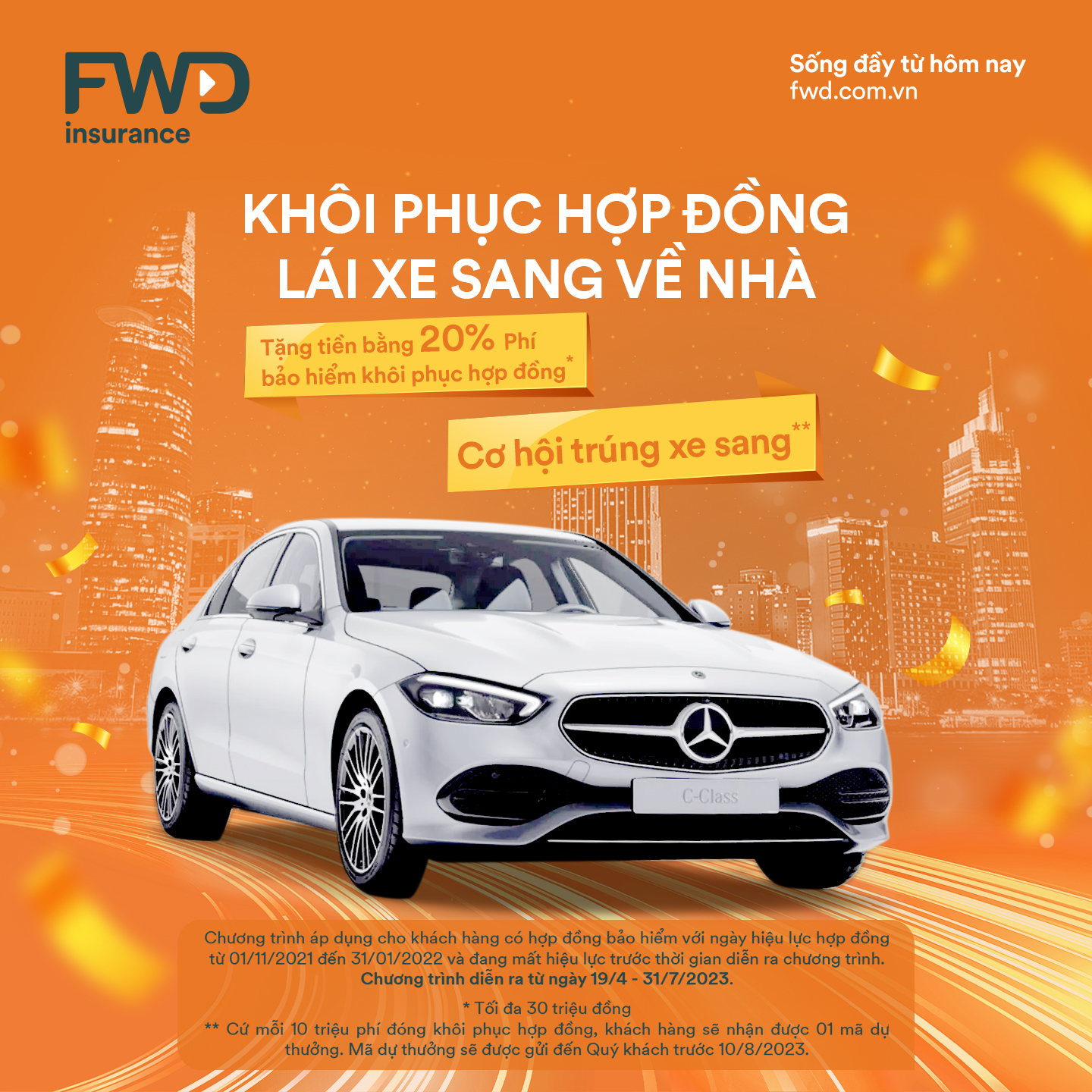 Khách hàng FWD có cơ hội nhận xe Mercedes C200 khi khôi phục hợp đồng ...