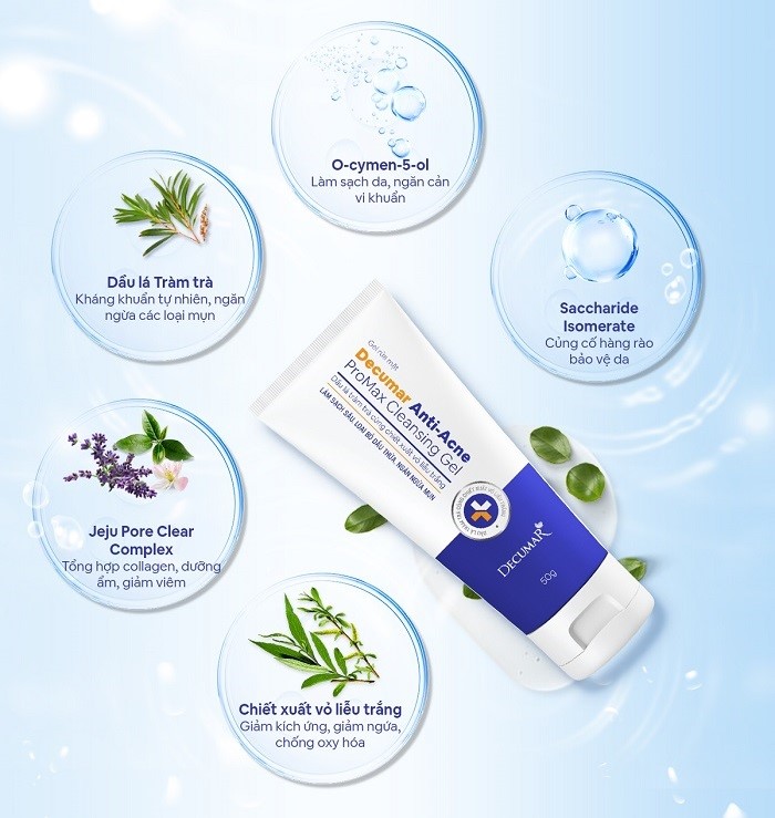 Review gel rửa mặt Decumar ProMax Anti-Acne Cleansing Gel