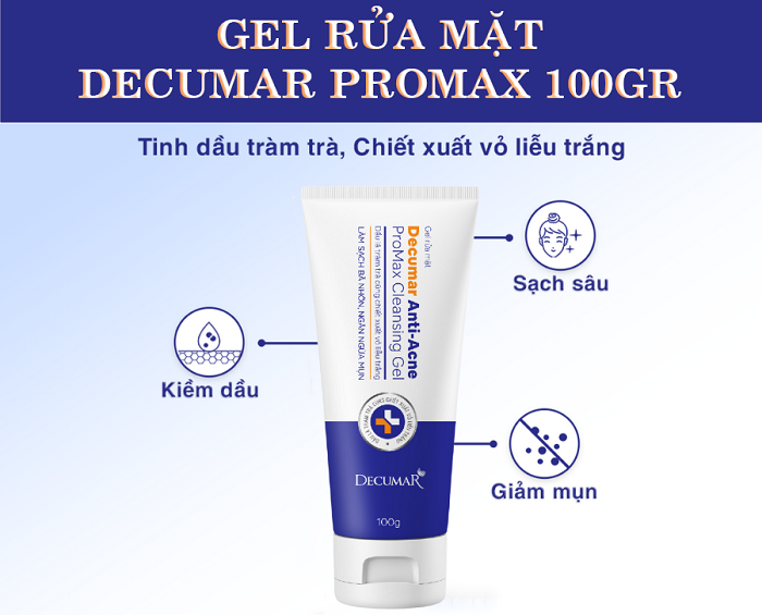 Hướng dẫn sử dụng gel rửa mặt Decumar ProMax Anti-Acne Cleansing Gel ...