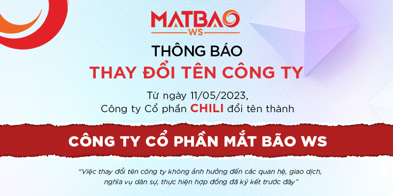 Công ty CHILI đổi tên thành Mắt Bão WS sau 11 năm hoạt động - Vietnam.vn