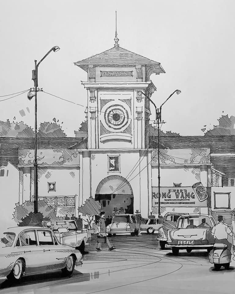 Góc Ký Họa Chợ Bến Thành