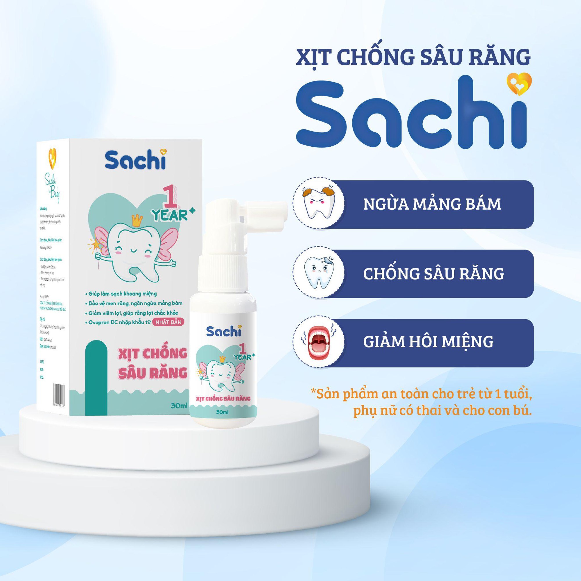 Xịt chống sâu răng Sachi - Giải pháp bảo vệ răng xinh cho bé