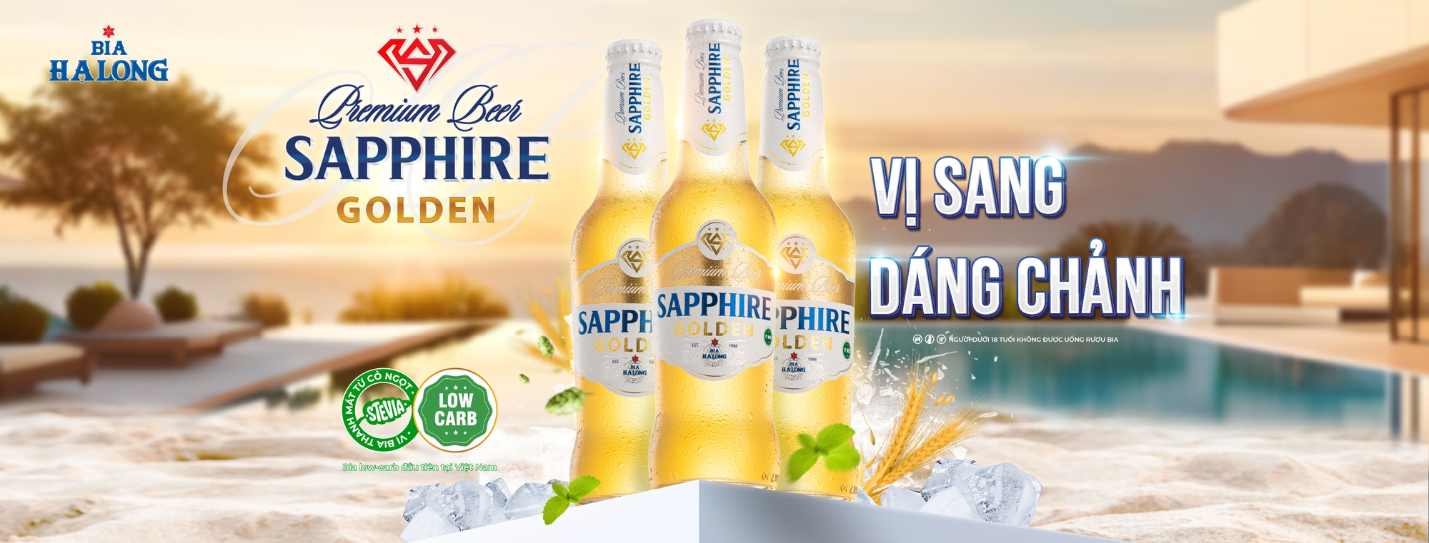 Sapphire Golden - bia low-carb kết tinh từ 35 năm nghiên cứu của bia Hạ ...