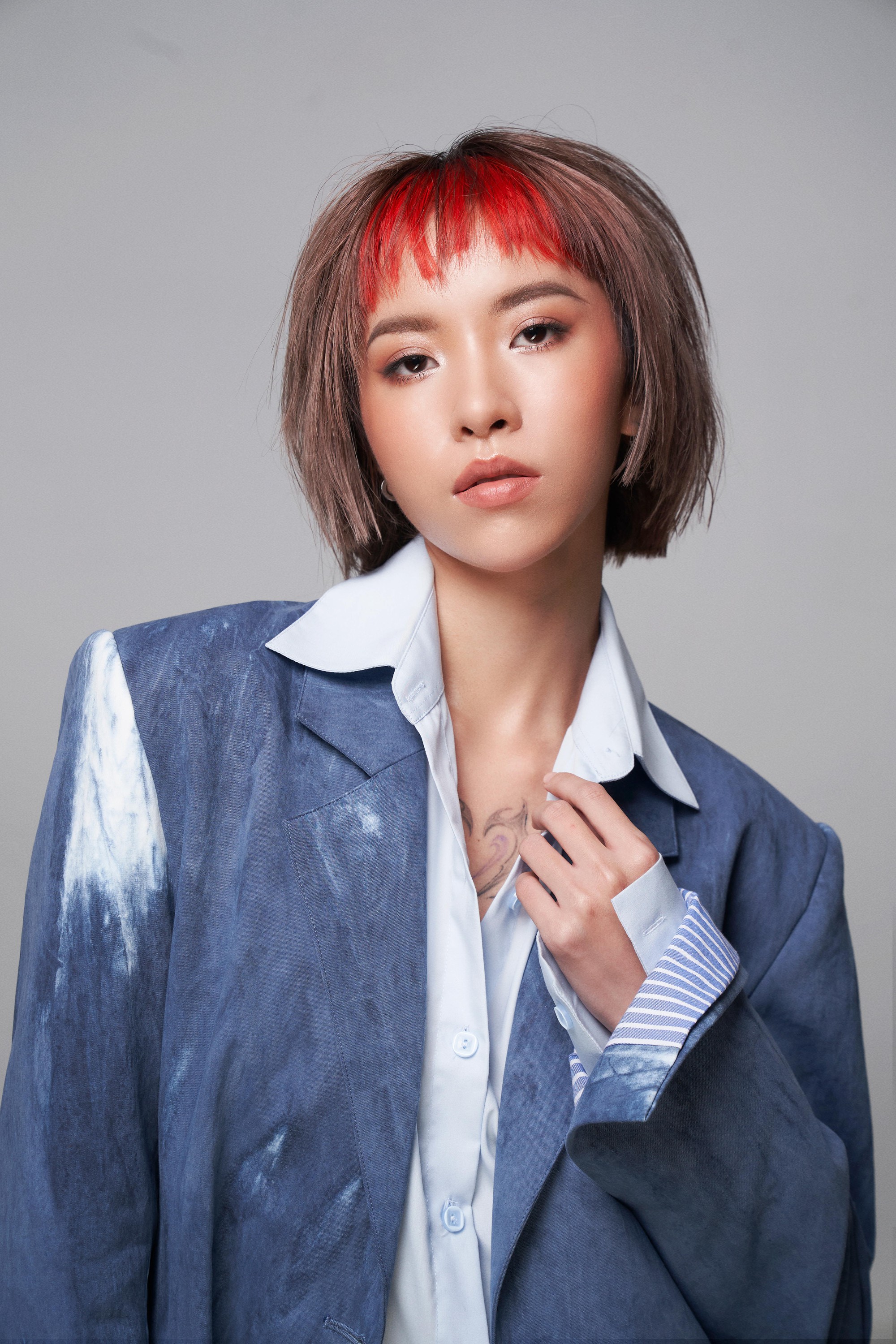 Nhuộm tóc phong cách nàng tiên cá chất như rapper Như Mỹ, TikToker Dantee