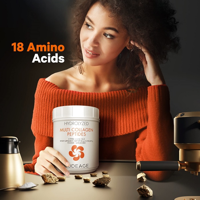 Review Bột uống Codeage Hydrolyzed Multi Collagen Peptides Powder