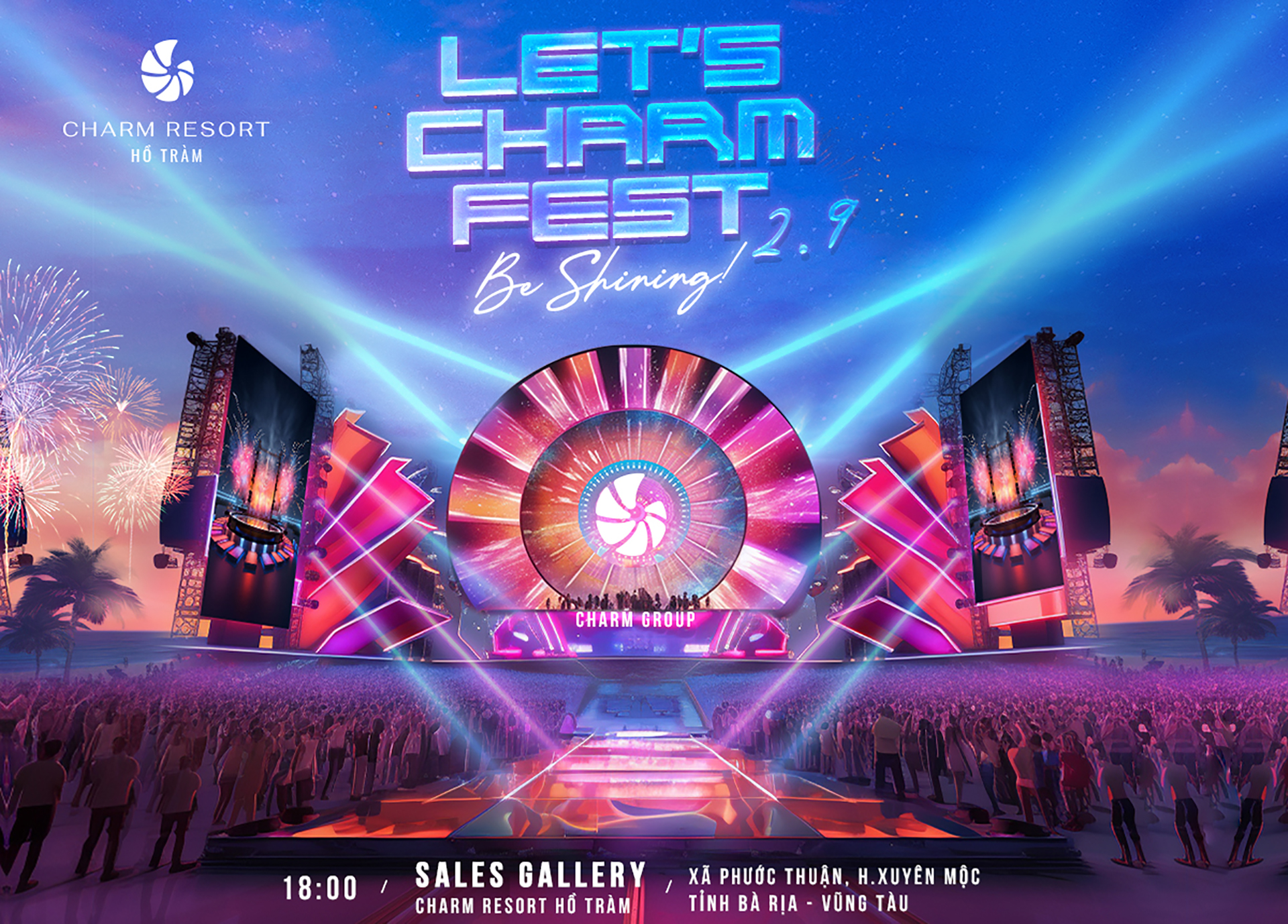 Charm Group tổ chức siêu lễ hội biển tại Hồ Tràm vào dịp lễ 2.9