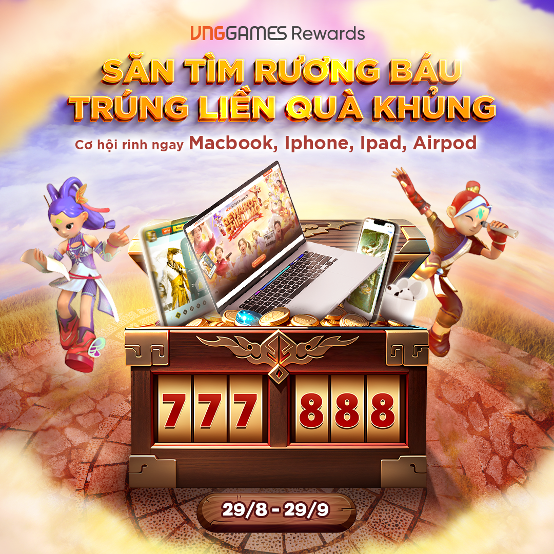 VNGGames Rewards chính thức ra mắt game thủ hôm nay 29.8