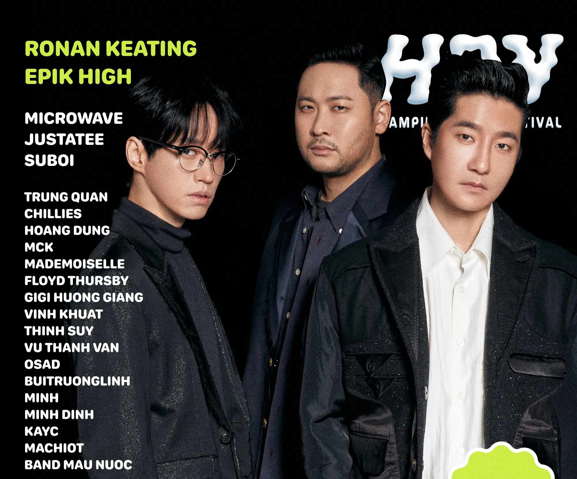 HAY Fest công bố dàn sao 'khủng': Epik High, Ronan Keating và hơn 20 nghệ sĩ Việt