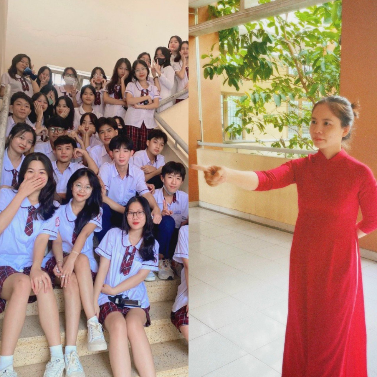 Cô trò bắt trend chụp ảnh 'chỉ tay' đầu năm học | VOZ