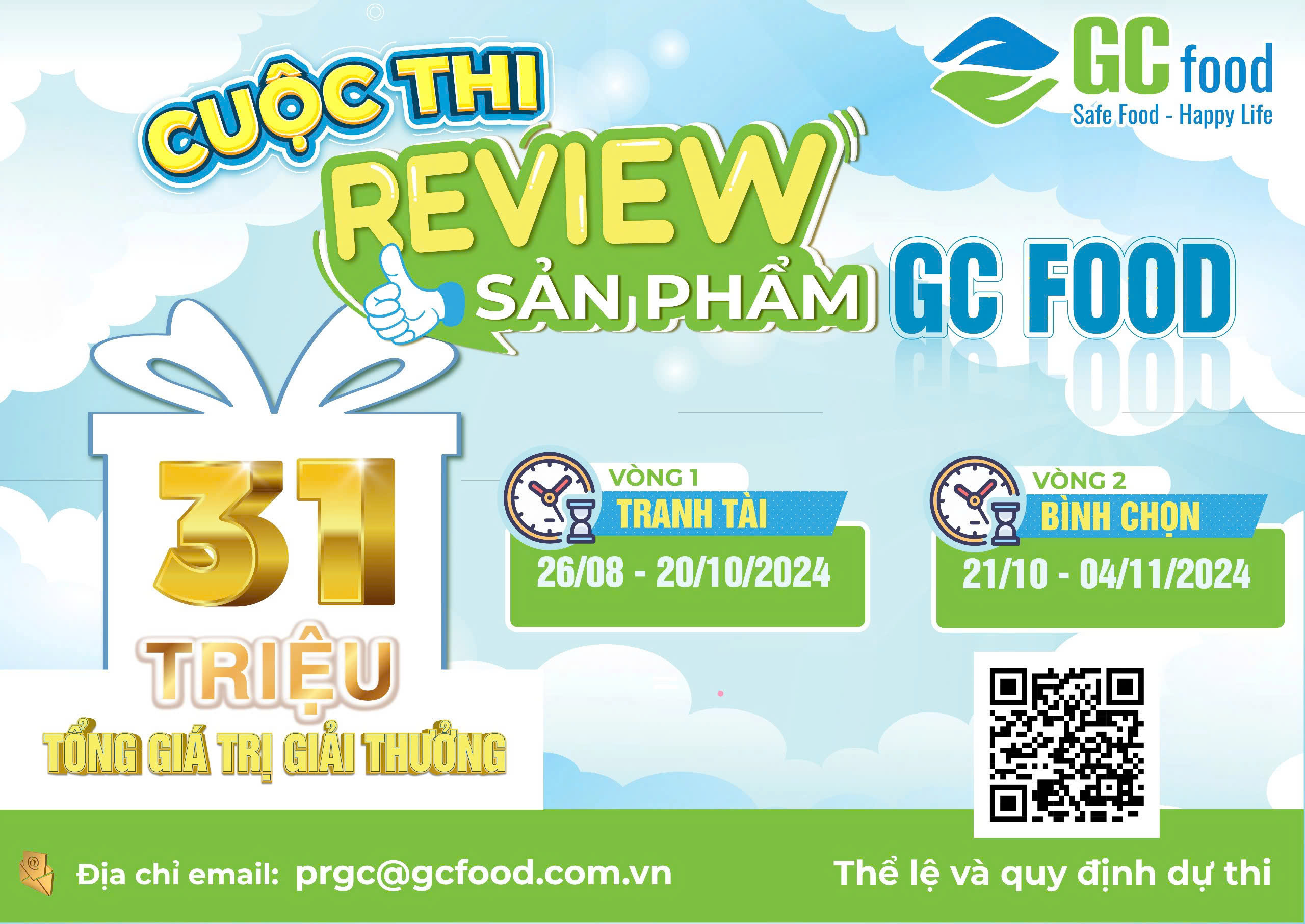 GC Food tổ chức cuộc thi ‘Review sản phẩm’ với giải thưởng hấp dẫn