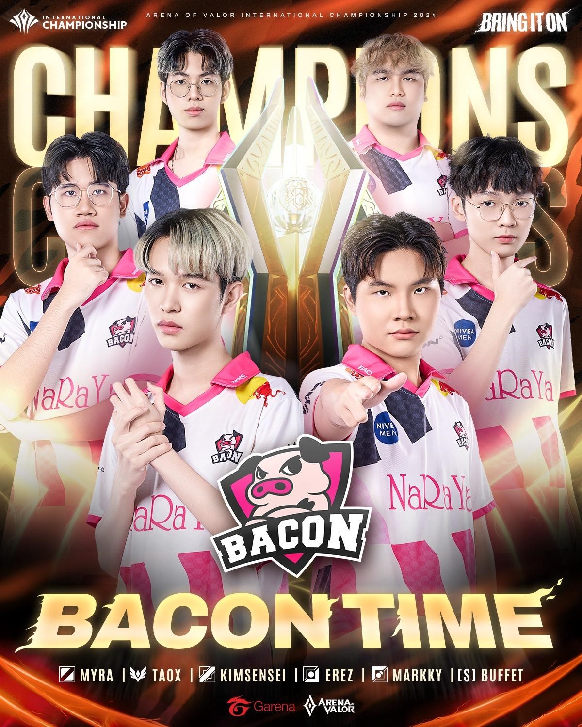 Liên Quân Mobile Quốc tế - AIC 2024: Bacon Time bảo vệ thành công ngôi vương