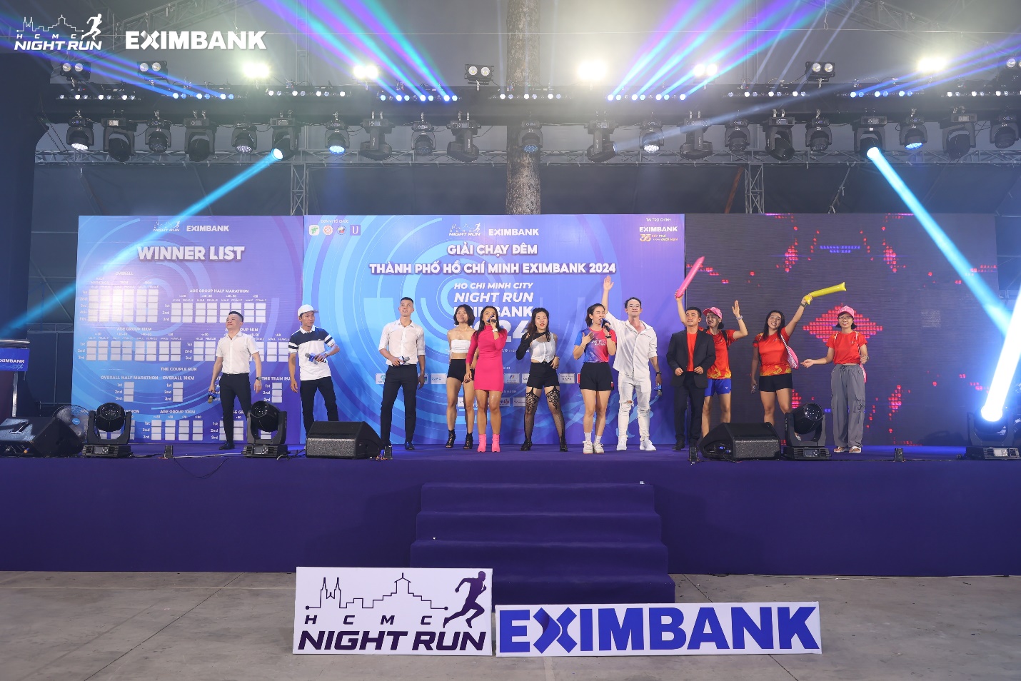Giải chạy đêm Ho Chi Minh City Night Run Eximbank 2024 chính thức khai mạc