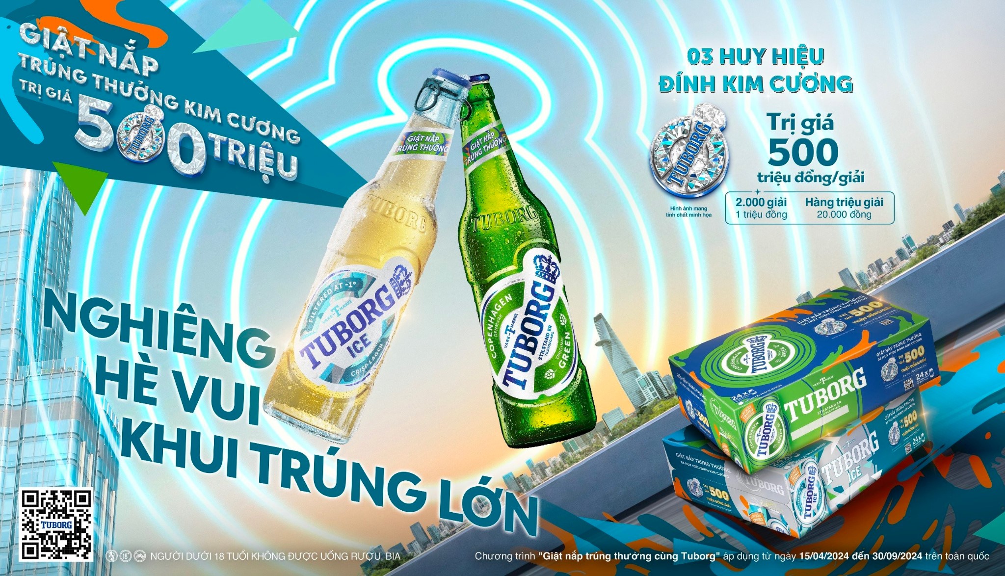 Một khách hàng ngỡ ngàng trúng kim cương nhờ uống bia Tuborg