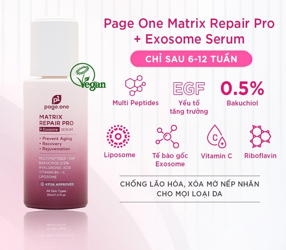 Đánh giá về serum chống lão hóa Page One Matrix Repair Pro + Exosome có tốt không?