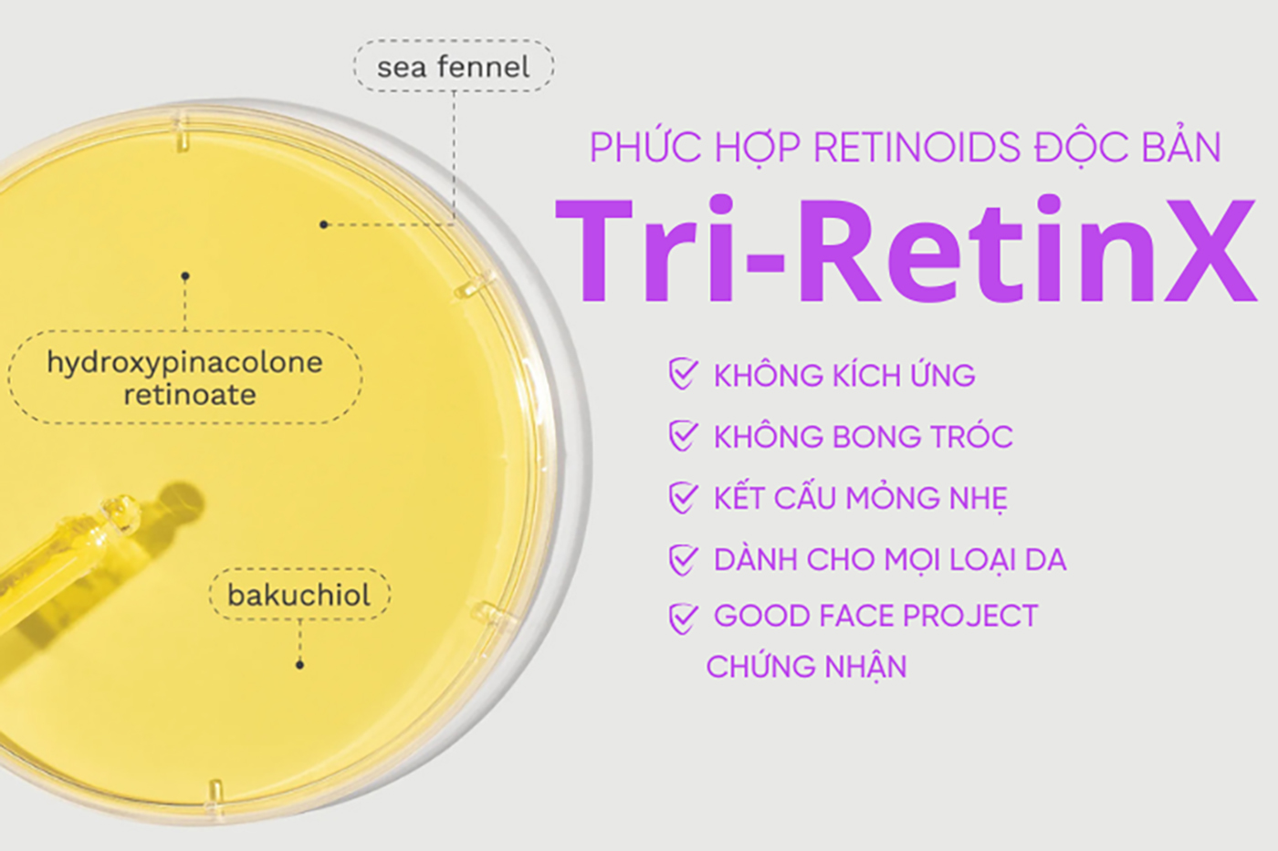 Công thức phức hợp Retinoids độc bản: Tái tạo da mịn màng không bong tróc