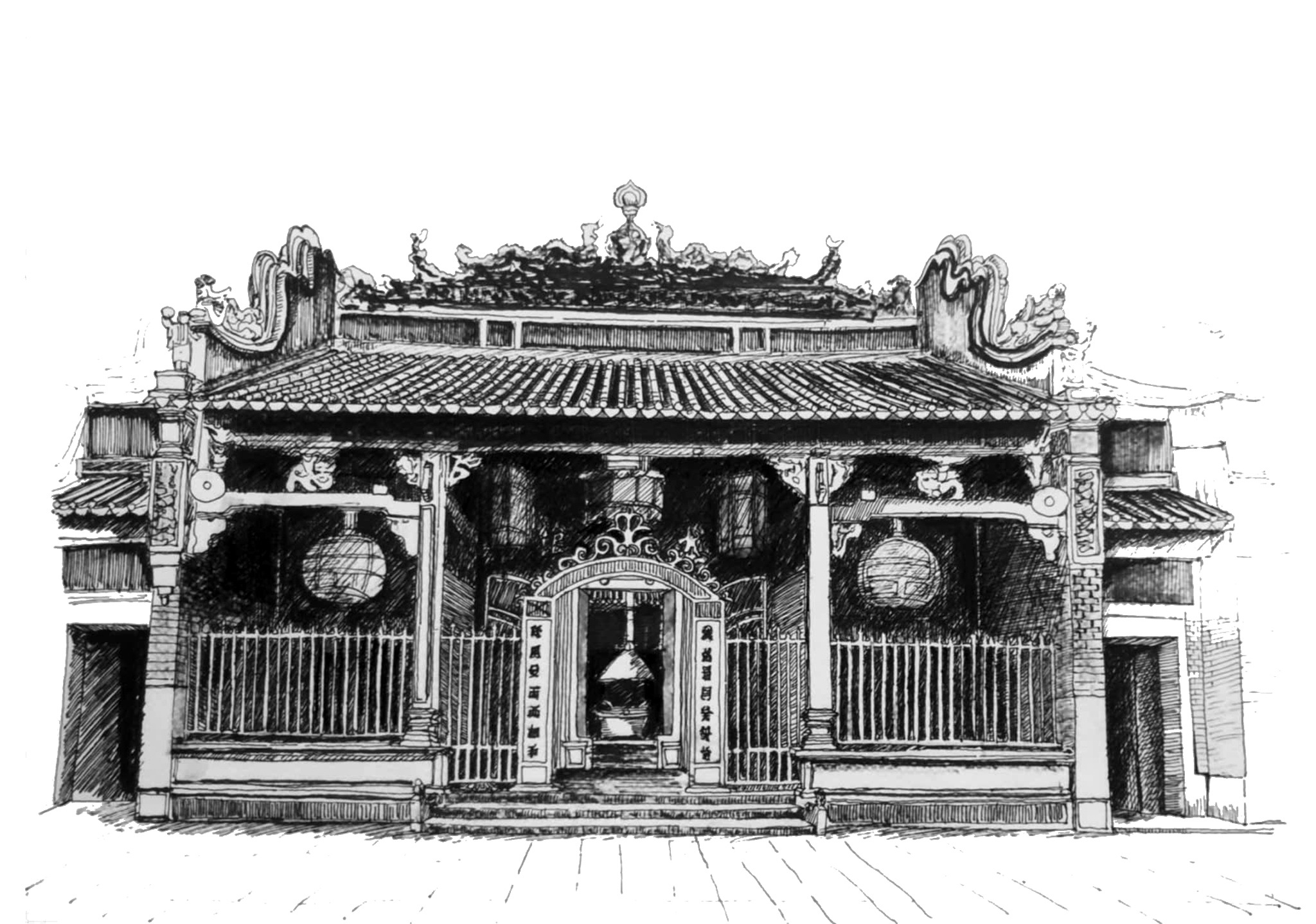 Skizzenecke: Ba-Tempel – Abdruck des kantonesischen Chinesisch