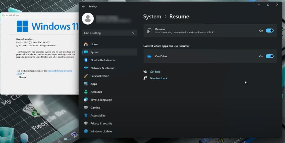 Windows 11 bổ sung tính năng Resume cạnh tranh với Handoff của MacOS