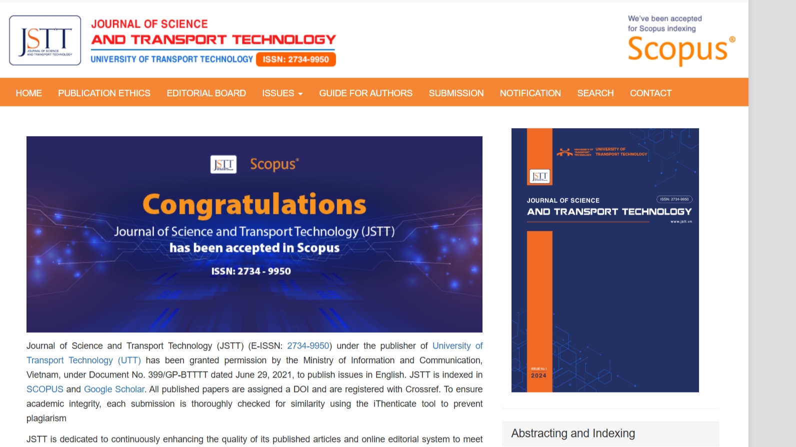 Vietnamese scientific journal included in Scopus database just 3 years ...