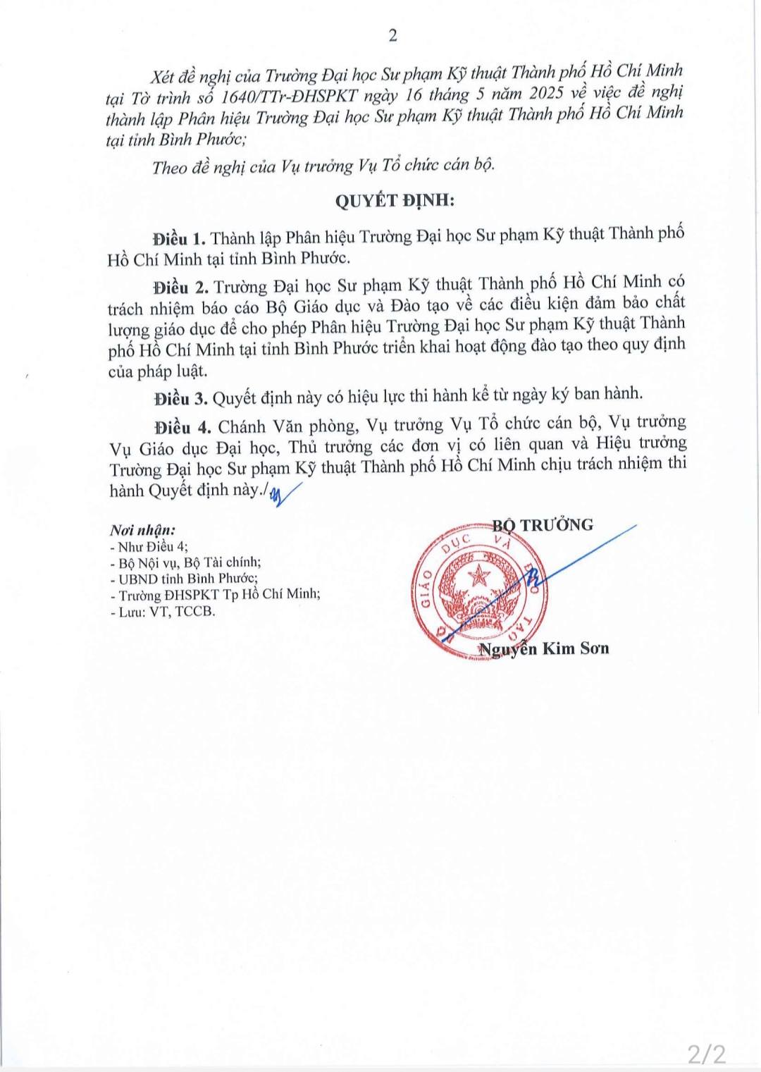 Gründung einer Zweigstelle der Ho Chi Minh City University of Technical ...