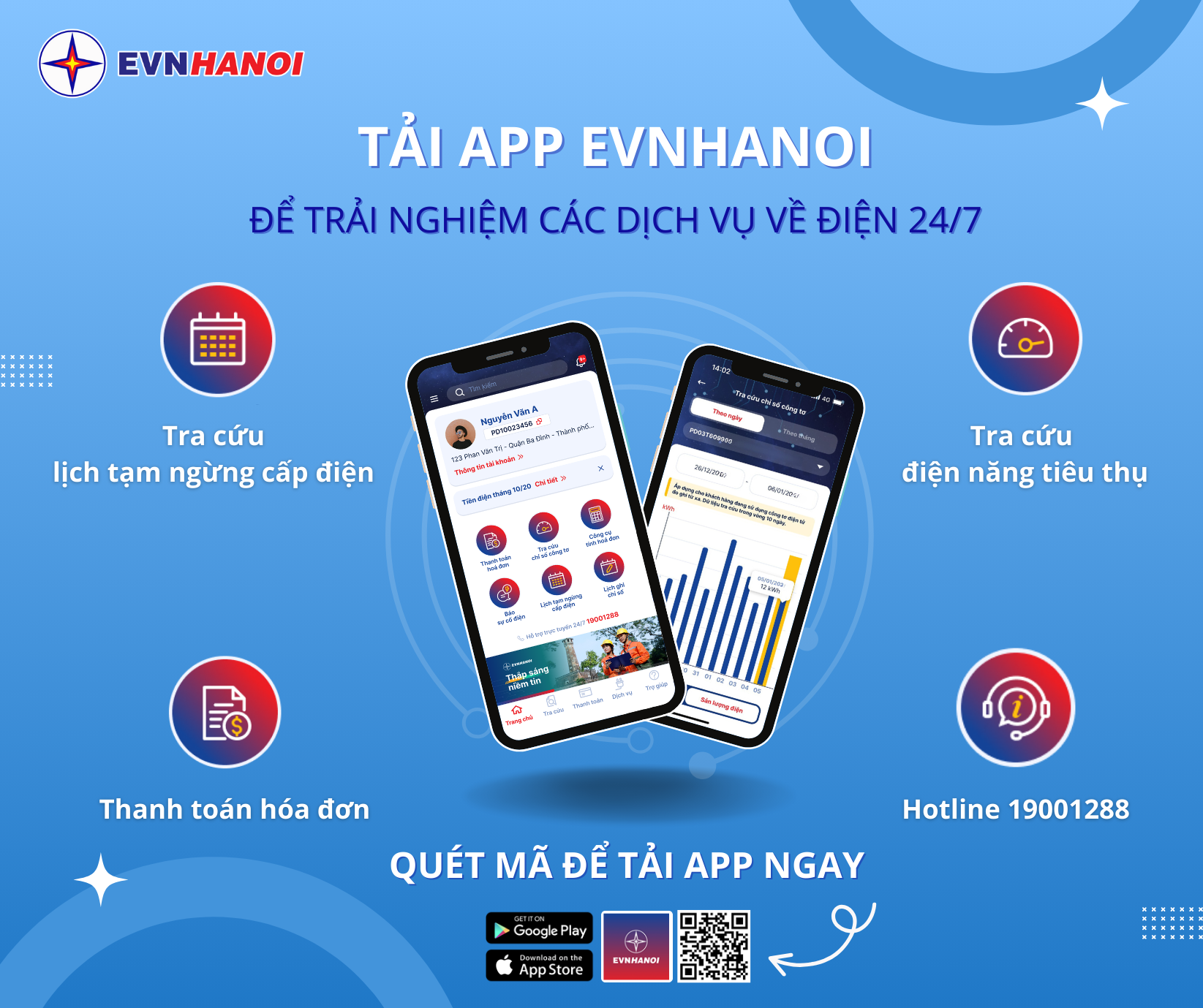 Hóa giải nỗi lo hóa đơn điện với App EVNHANOI