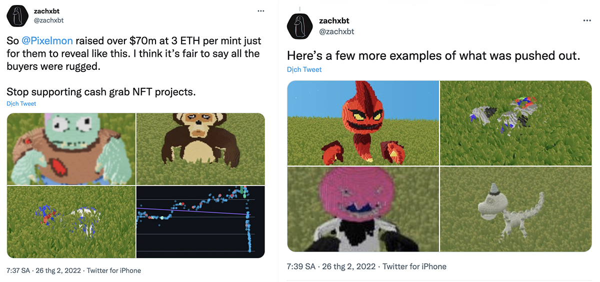 Huy động được 70 triệu USD nhưng NFT Pixelmon bị tố lừa đảo vì quá xấu