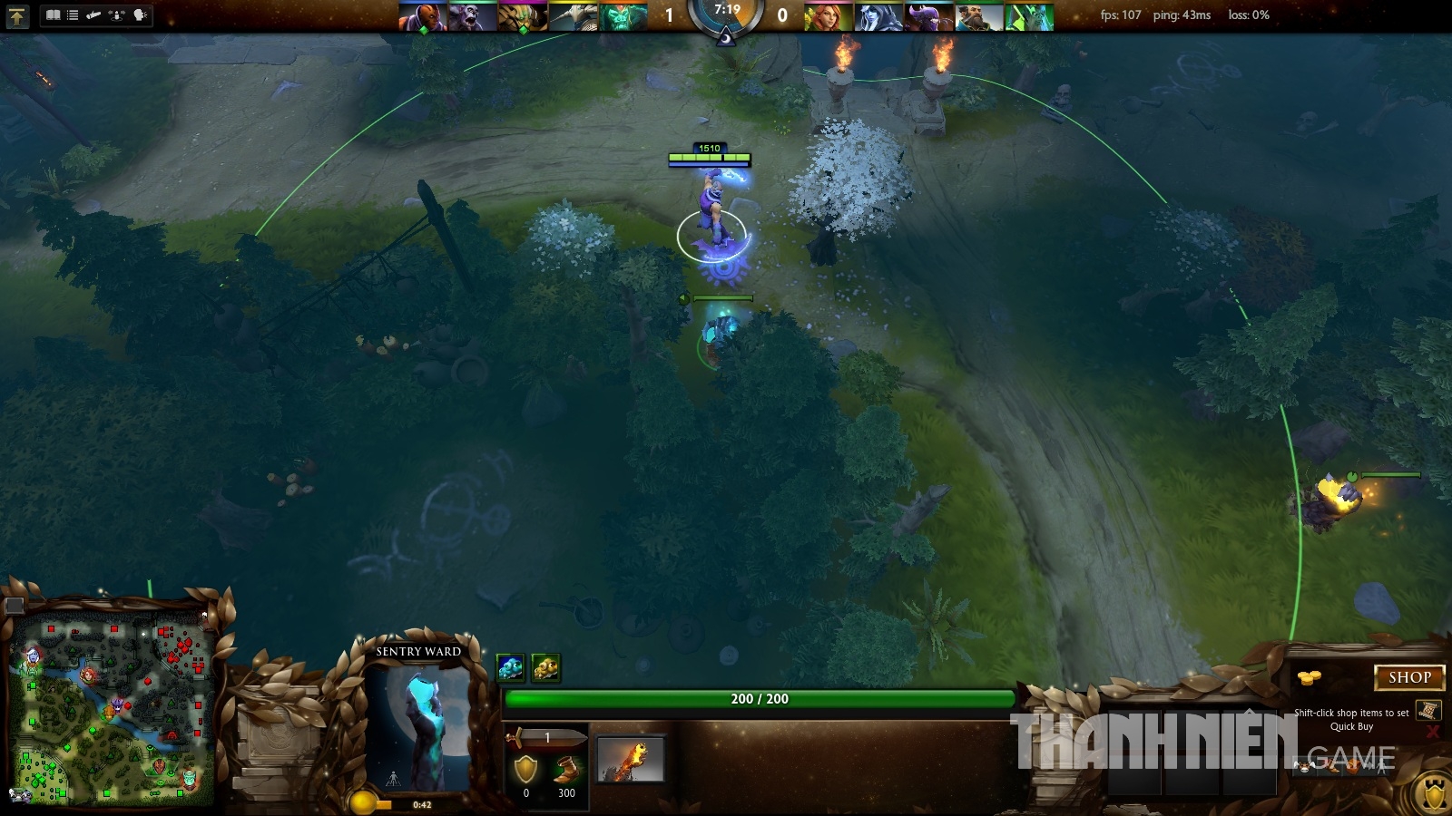 Dota 2: Hướng dẫn cắm Sentry hiệu quả bên phía Radiant map 6.86