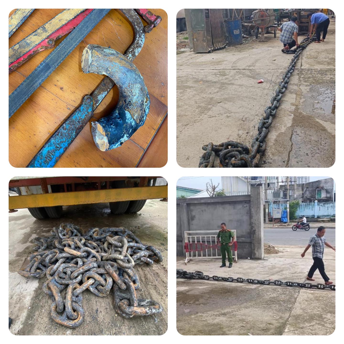 Đà Nẵng: Cưa trộm xích neo tàu chống bão của ngư dân trị giá 600 triệu đồng