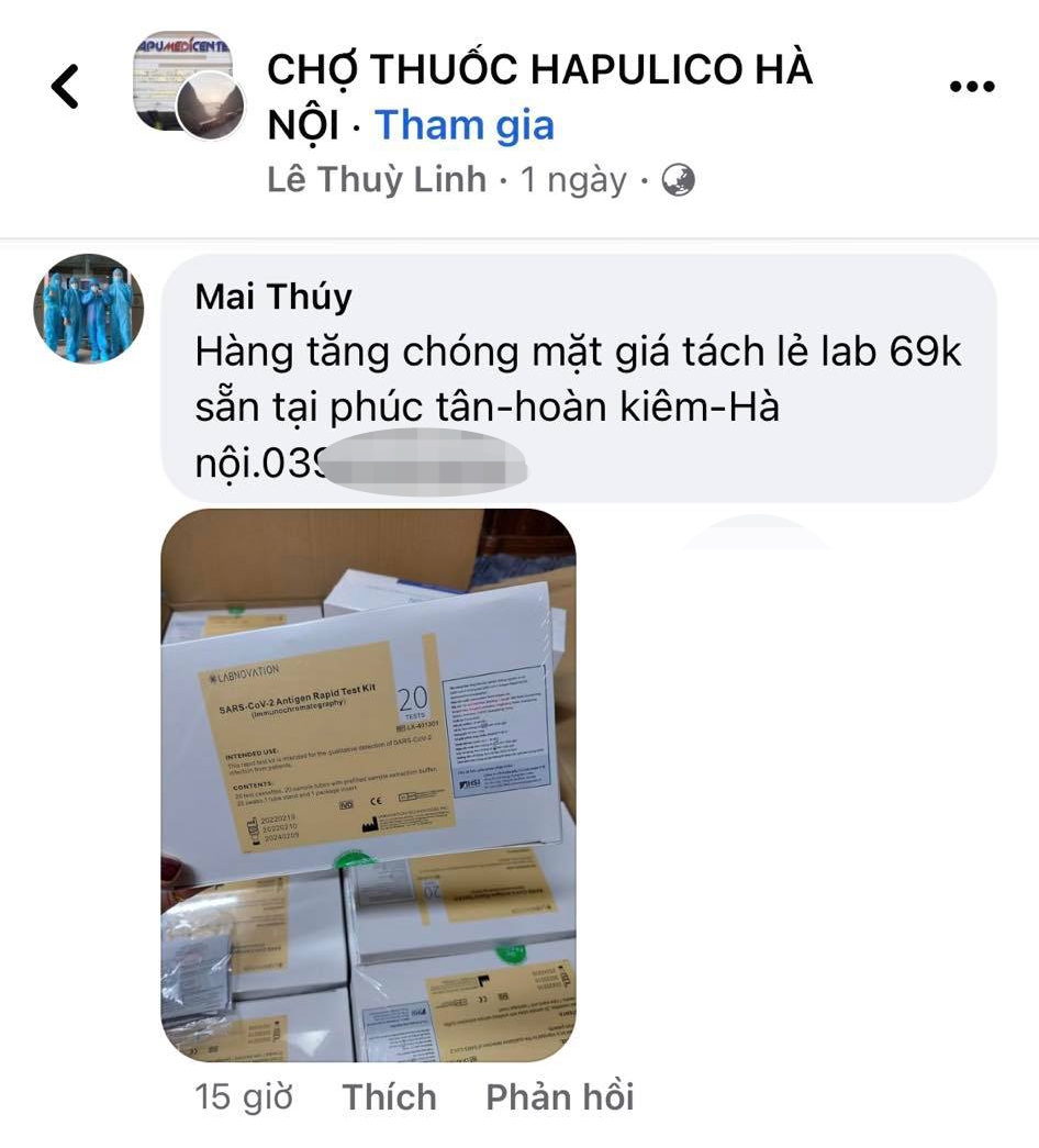 Bộ kit test Covid-19 cháy hàng, giá nhảy loạn xạ