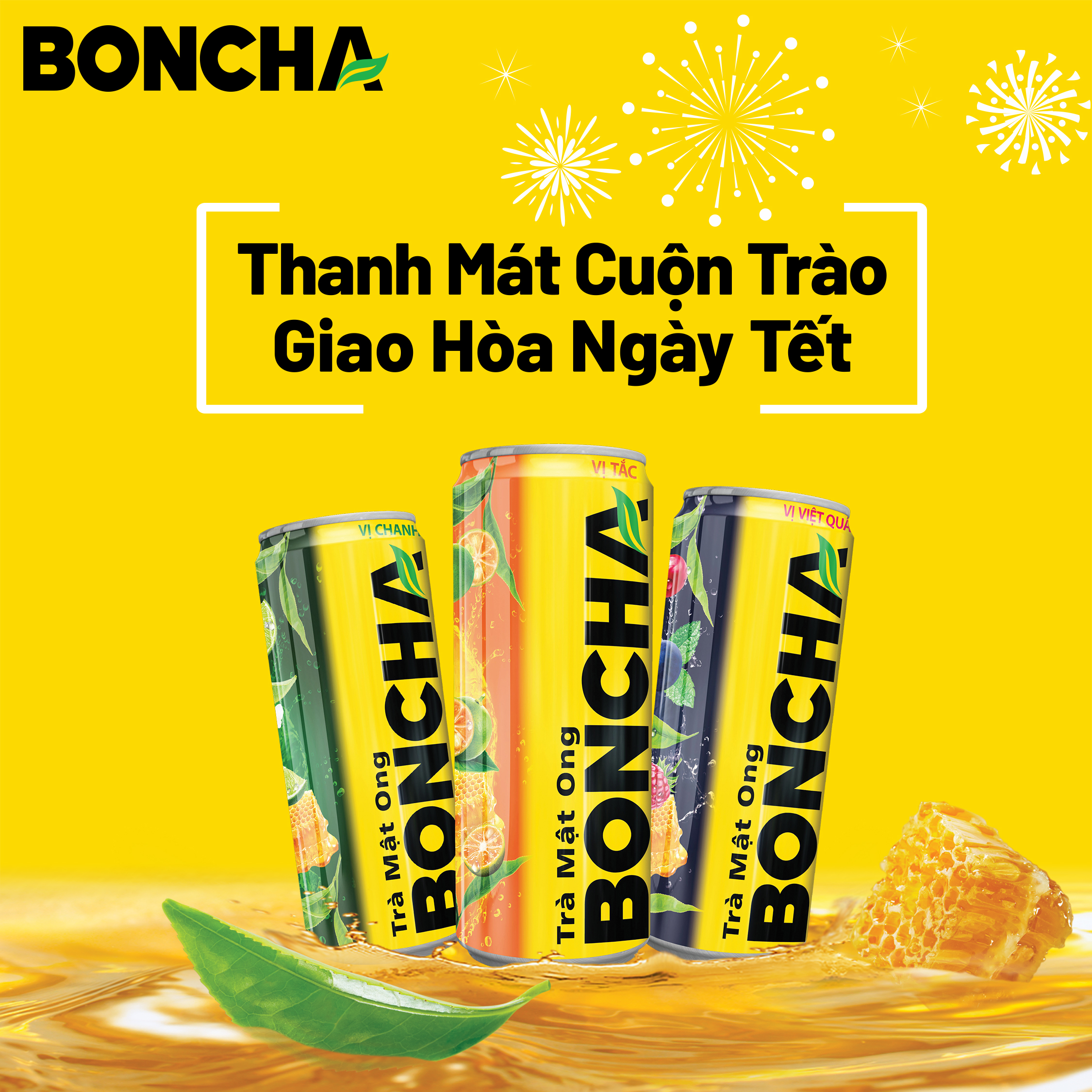 Trà mật ong BONCHA: Thanh mát cuộn trào giao hòa ngày tết