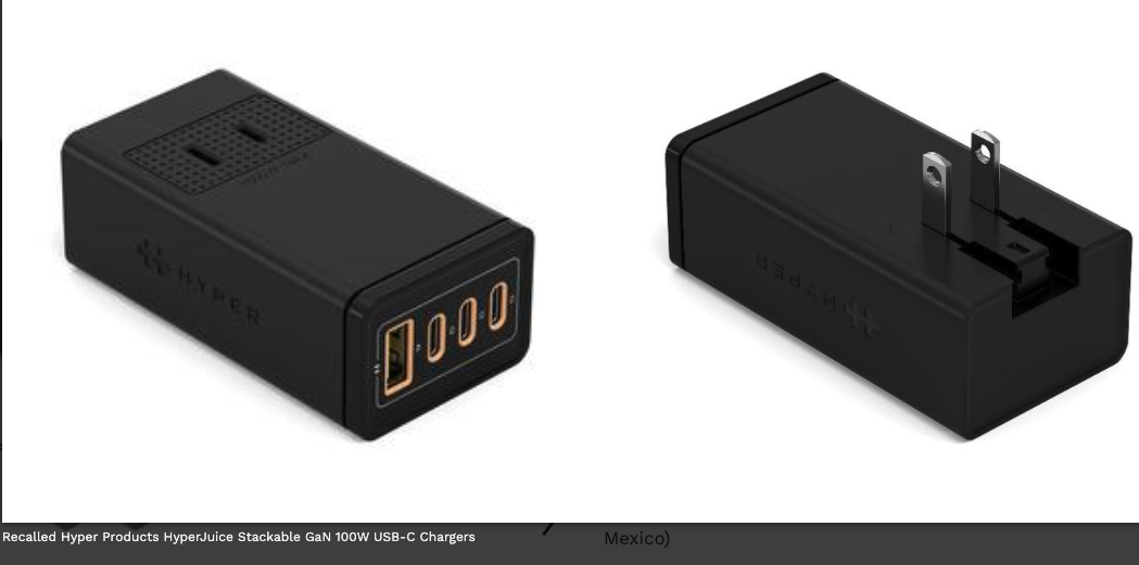 Hyper thu hồi củ sạc và pin dự phòng có nguy cơ cháy nổ