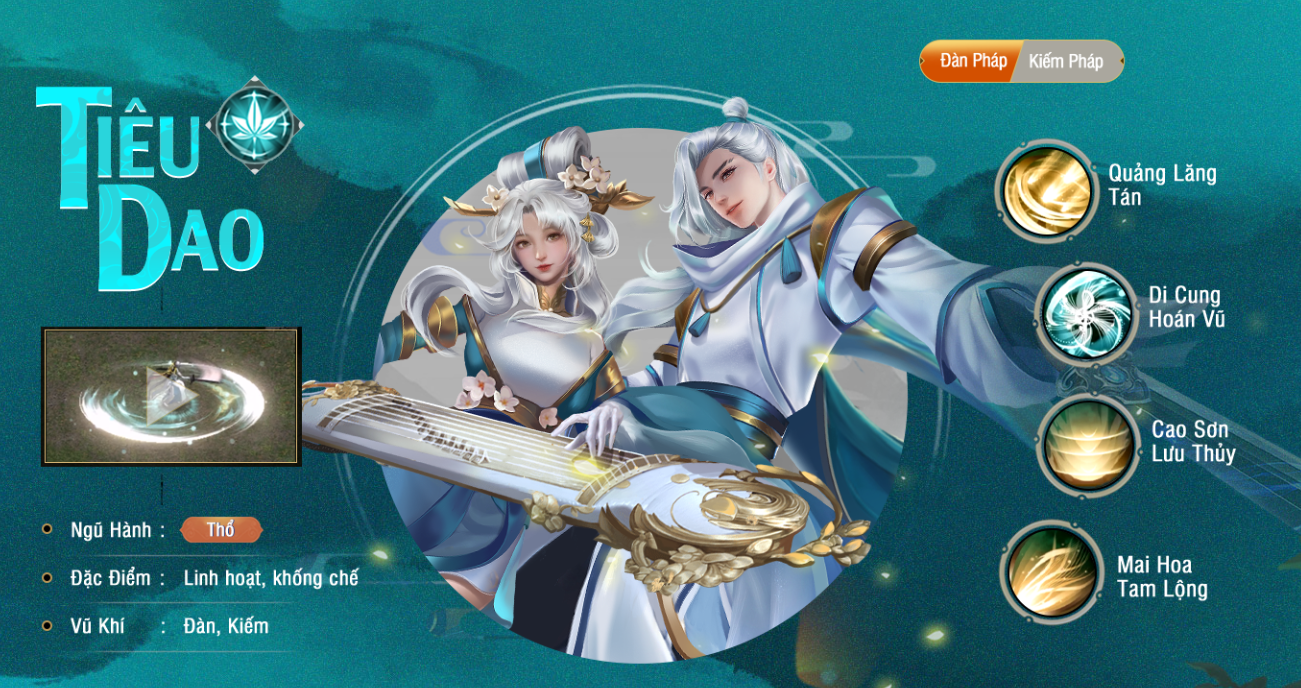 Võ Lâm Truyền Kỳ 1 Mobile: Bật mí bộ chiêu thức Tiêu Dao Phái