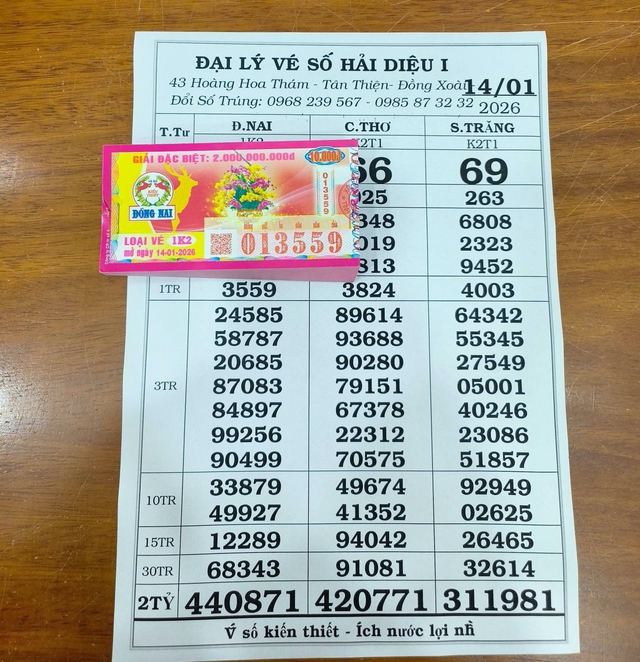 Trúng 140 tờ xổ số miền Nam ngày 14 tháng 1, khách liền lì xì đại lý