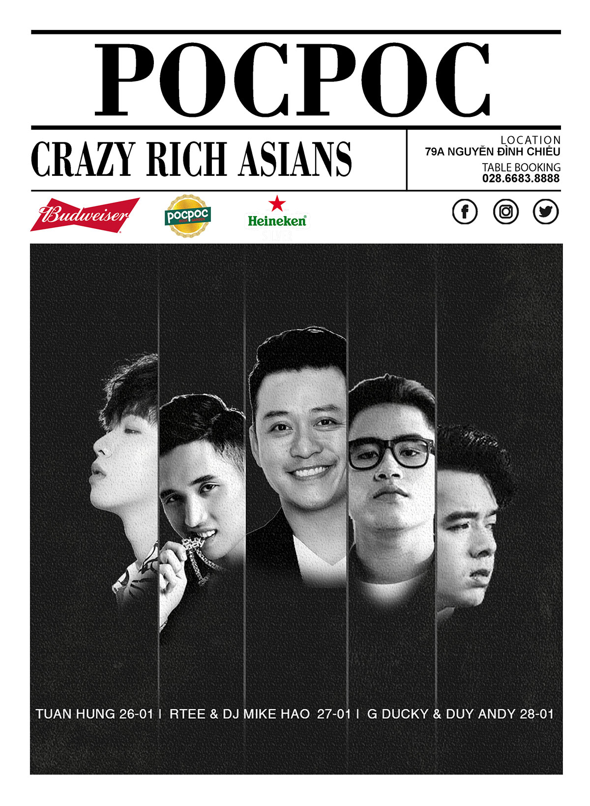 Poc Poc Beer Garden khai trương tại địa chỉ mới, bùng nổ với loạt rapper