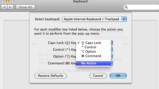 Chuyển đổi các phím Control và Command trong Mac OS X