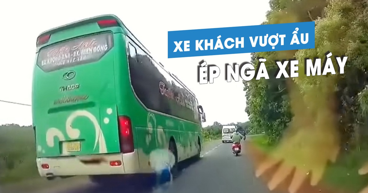 Xe khách giường nằm phóng ‘như ăn cướp’, chèn ngã xe máy: Dân mạng phẫn nộ