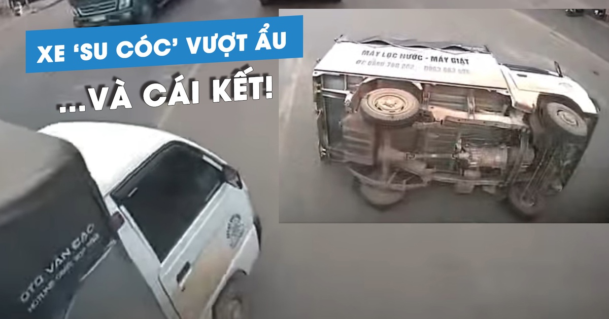 Xe ‘Su cóc’ vượt ẩu, tạt đầu xe khách bị tông lật: Dân mạng bức xúc