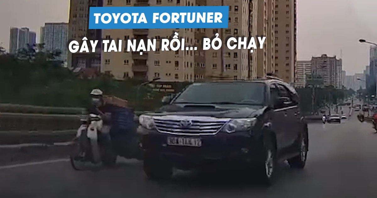 Xe Toyota Fortuner vượt ẩu trên cầu, gây tai nạn rồi bỏ chạy: Dân mạng bức xúc