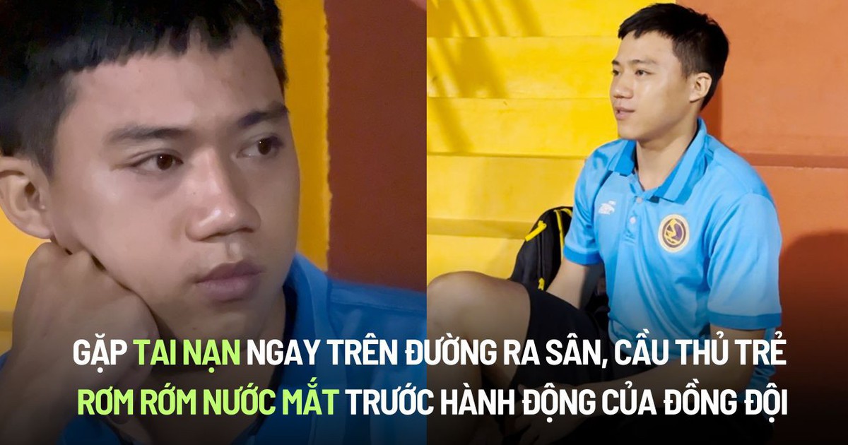 Gặp tai nạn ngay trên đường ra sân, cầu thủ trẻ rơm rớm nước mắt trước ...