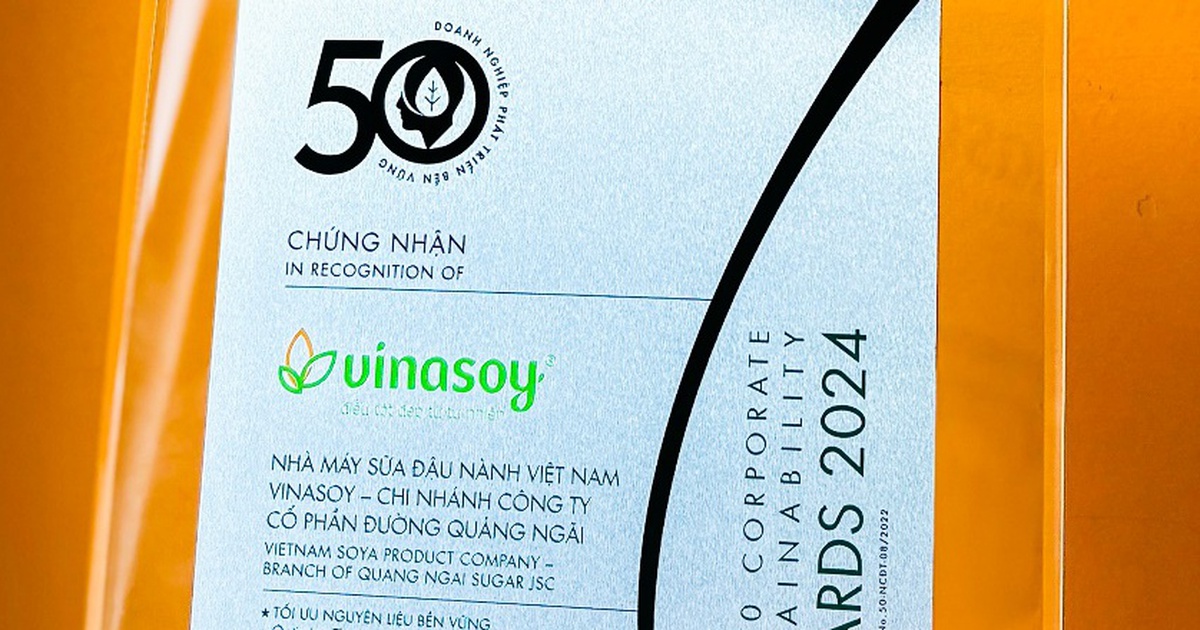 Vinasoy vào Top 50 doanh nghiệp phát triển bền vững lần thứ hai liên tiếp