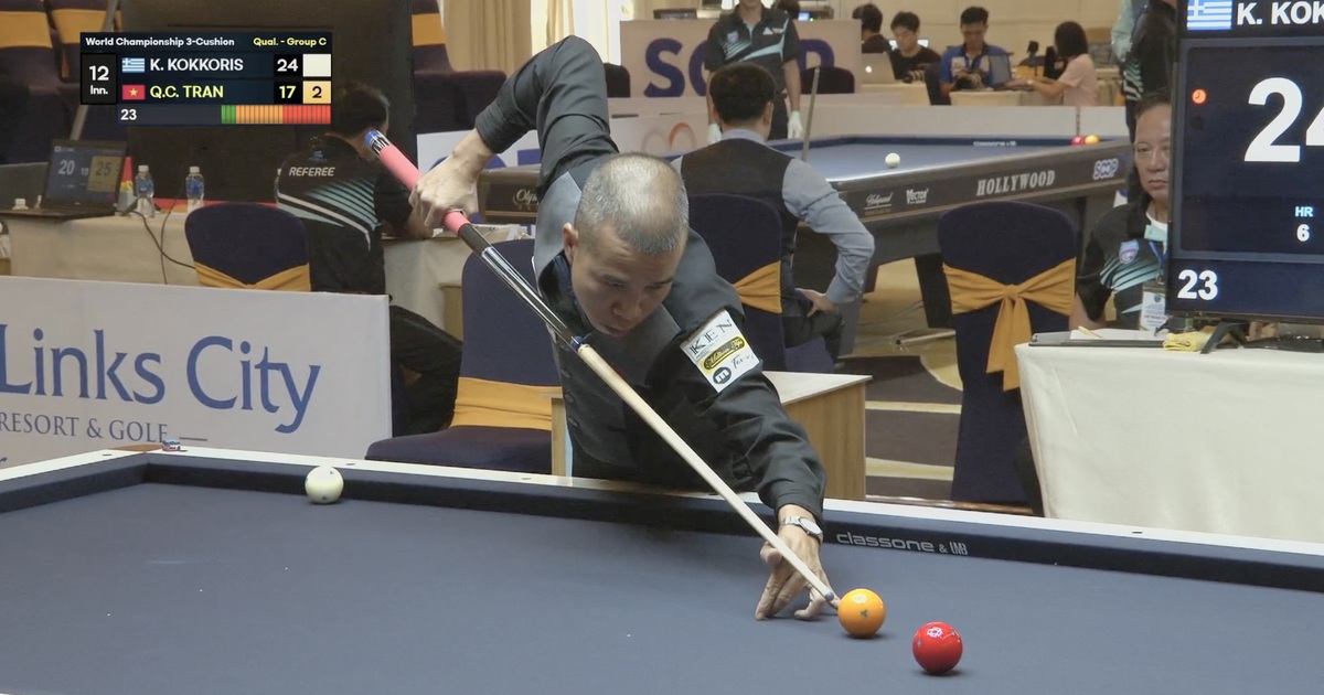 Billiards: Trần Quyết Chiến hòa nghẹt thở, cùng Bao Phương Vinh thẳng tiến vòng knock-out