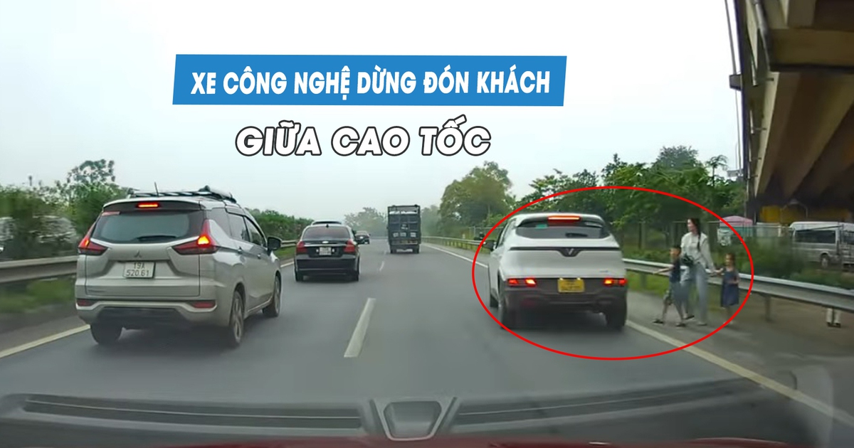 Kinh hoàng xe công nghệ dừng giữa cao tốc đón khách 'như tự sát'