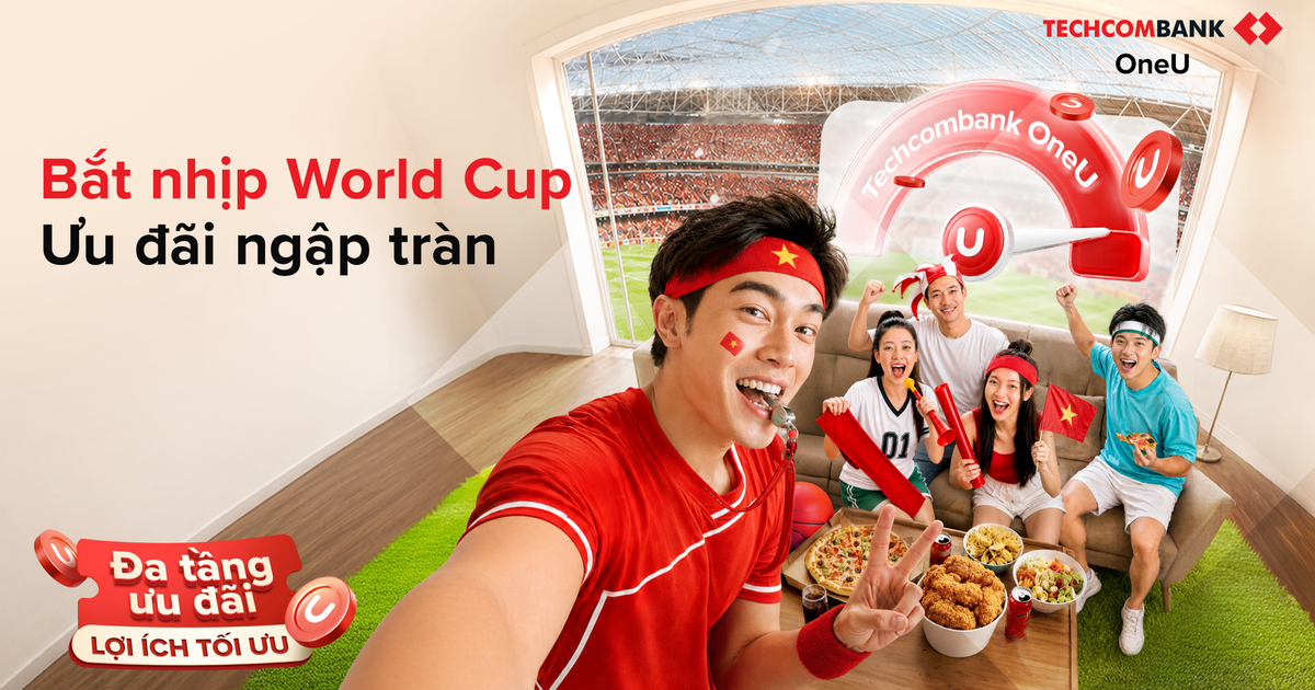 Săn trọn niềm vui World Cup 2026 từ mọi khoản chi tiêu với Techcombank OneU