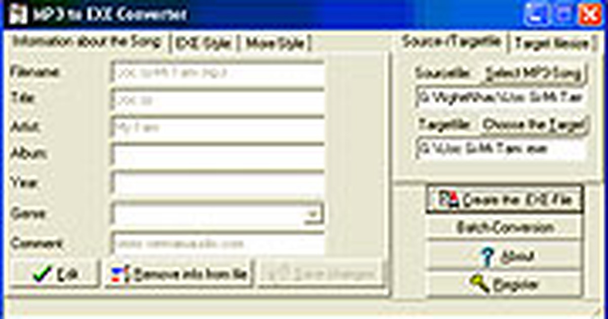 Tạo files Mp3 tự chạy với Mp3 to exe