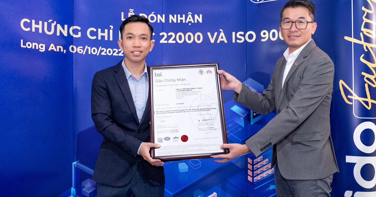 Idocean đạt chứng nhận FSSC 22000